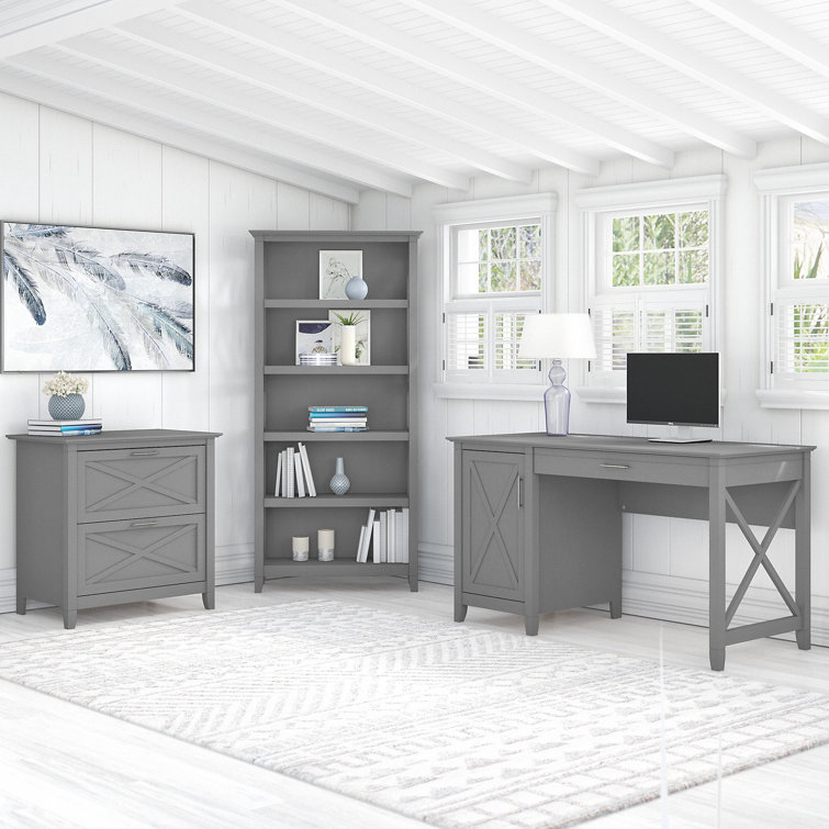 Laurel Foundry Modern Farmhouse Huckins 3 Piece Rectangular Computer ...