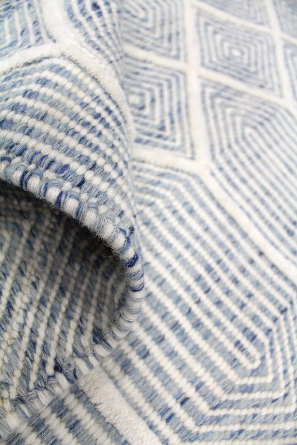 Landry & Arcari Rugs and Carpeting Tapis géométrique en laine gris / platine / encre à motif ...