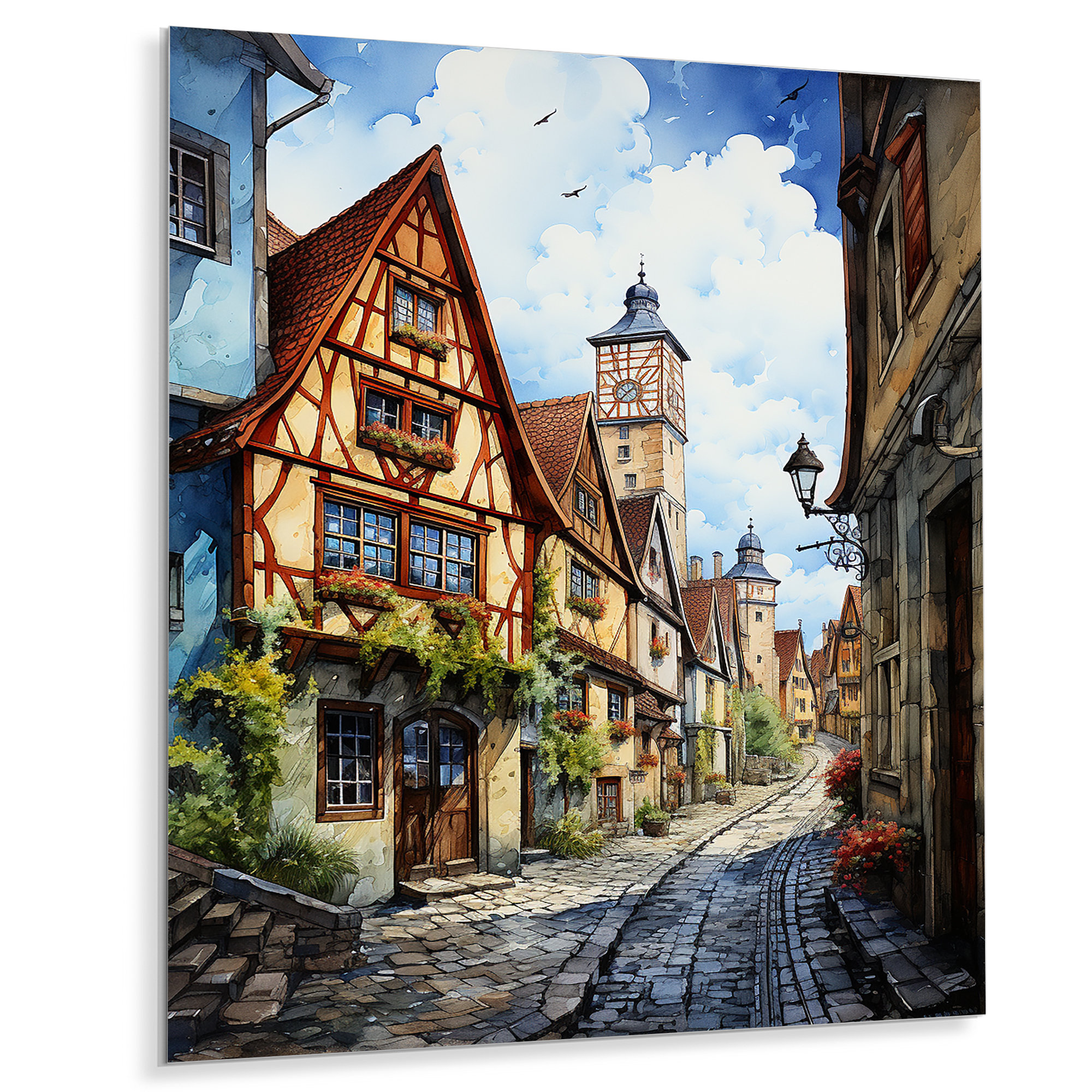 Winston Porter Germany Rothenburg Street II - Cityscapes Metal Art ...