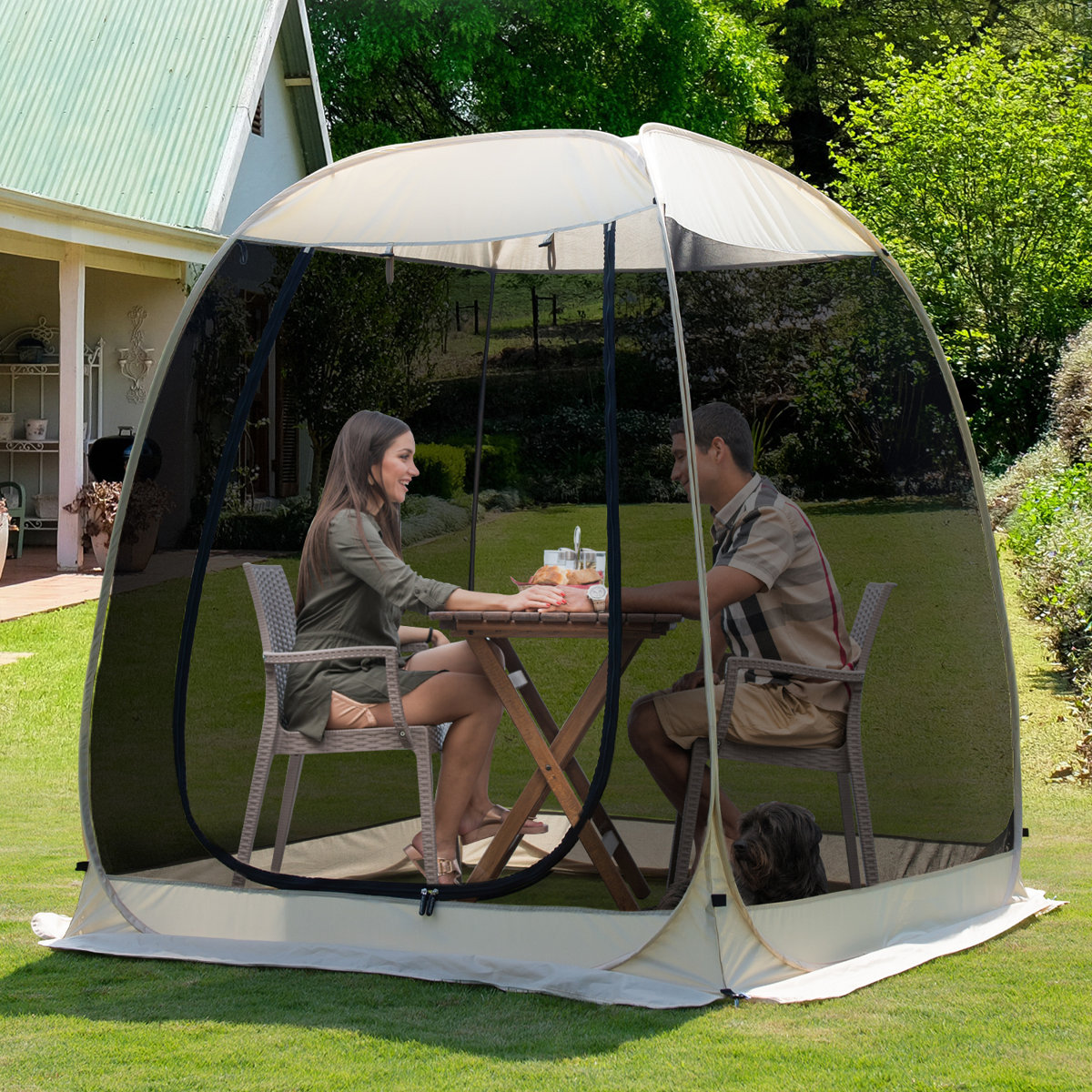 Alvantor Screen House Tent Pop-Up, Portable Screen Room Canopy Instant ...