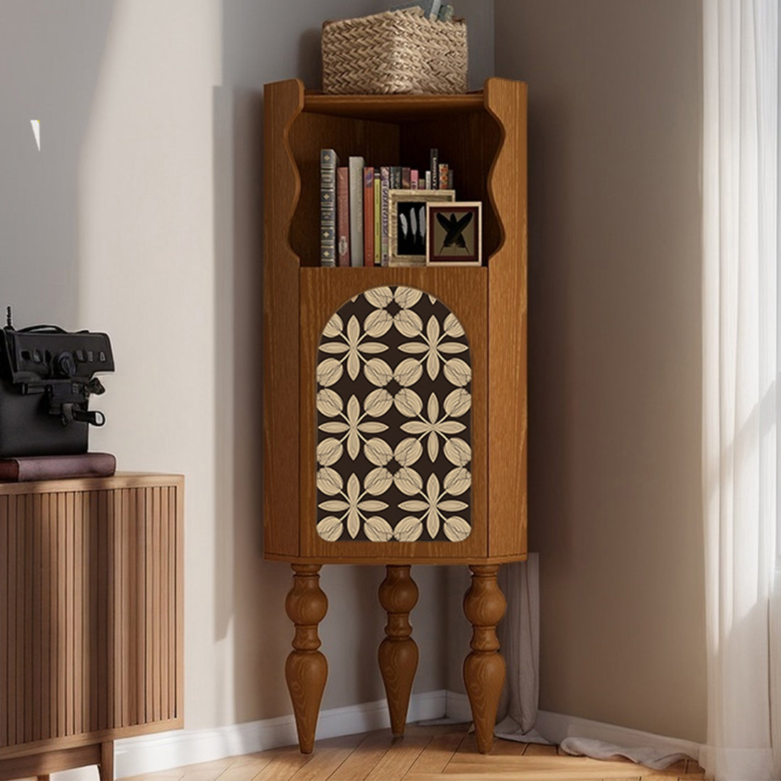 DURBIL French style art triangle cabinet corner bookcase | Wayfair