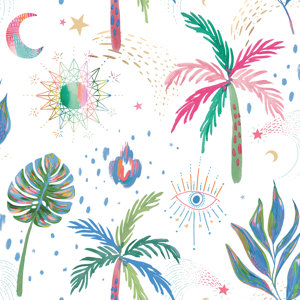 Room Mates EttaVee Nuit Tropicale Peel and Stick Wallpaper | Wayfair