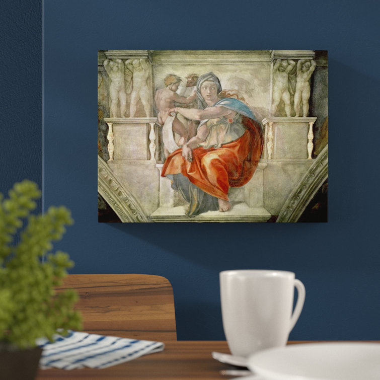 East Urban Home Sistine Chapel Ceiling: Delphic Sibyl by Michelangelo ...
