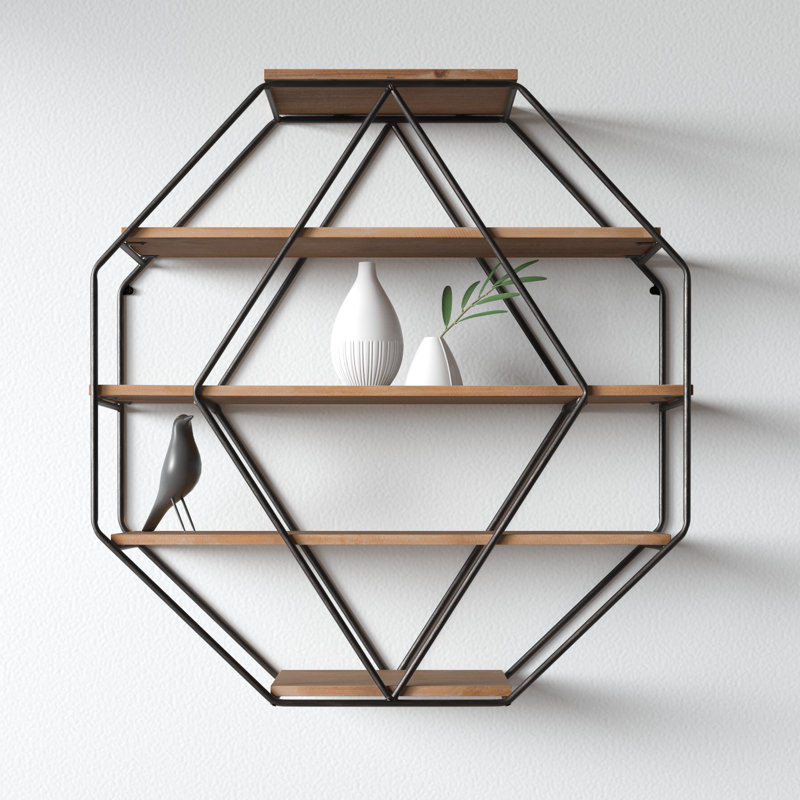 Mistana™ Colten 5 Shelf Octagon Wall Shelf & Reviews | Wayfair