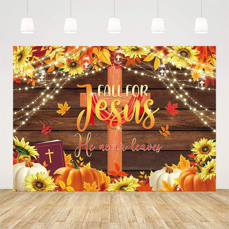 The Holiday Aisle® Maple Leaf & Flashing Lights Photography Background ...