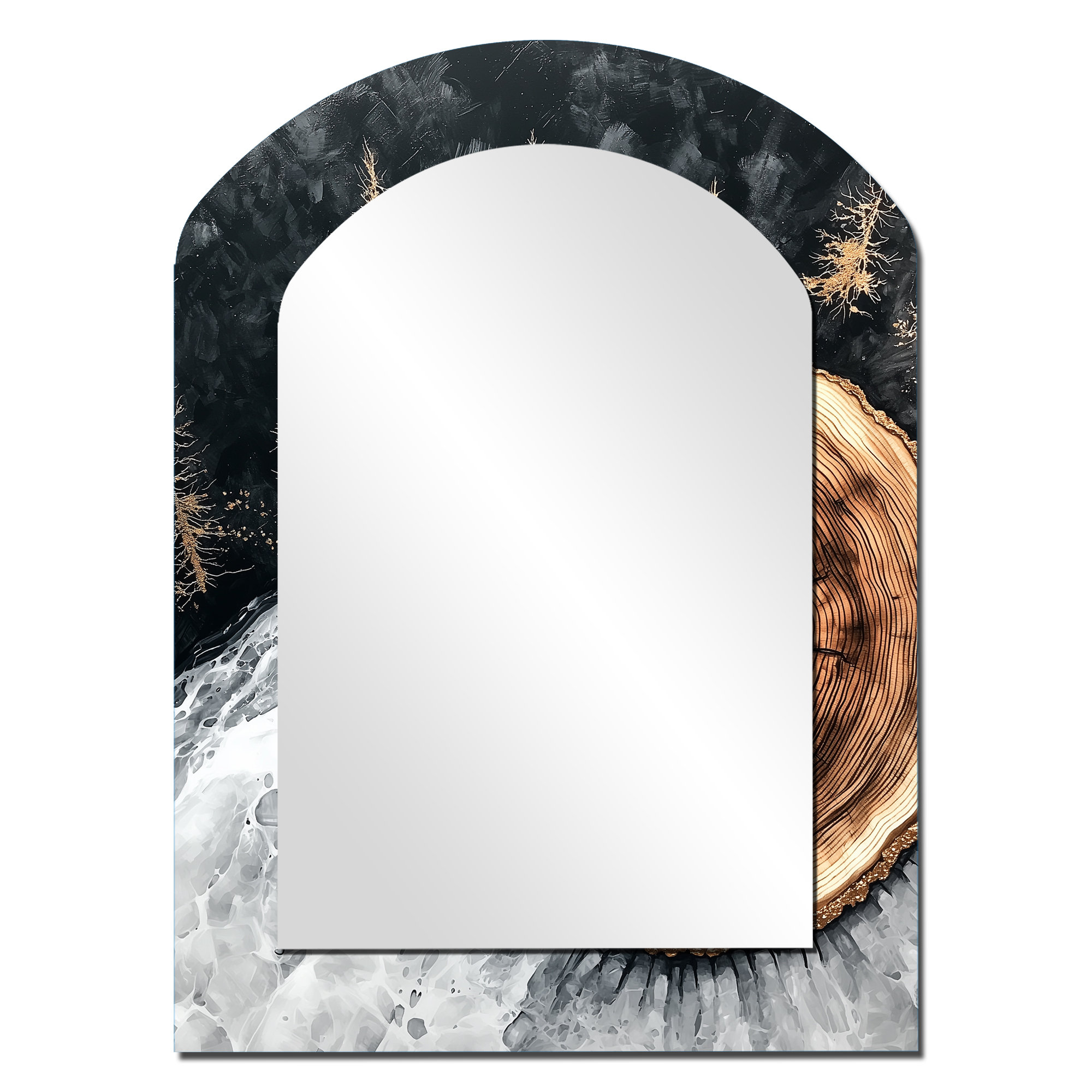 Latitude Run® The Forest S Glass Vein Of Crystal I - Gold Arch Wall ...