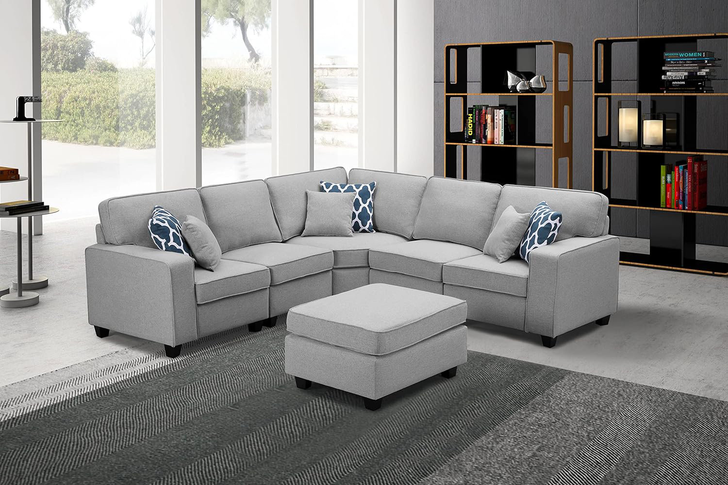 Latitude Run Nylander 6 Piece Modular Sectional Sofa With Ottoman
