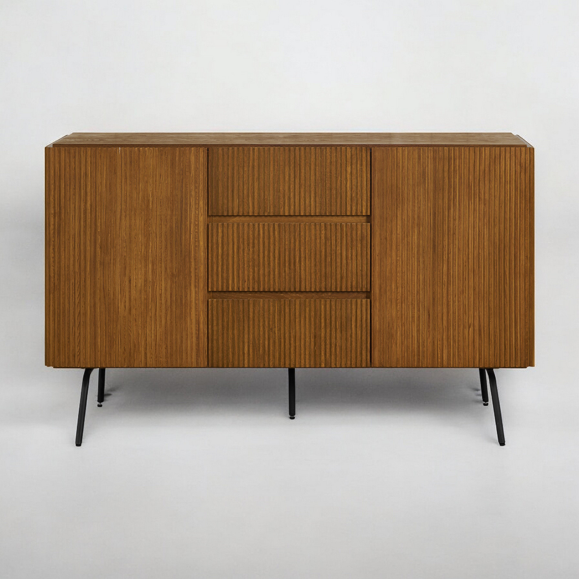 George Oliver Small Sideboard 2 Doors 3 Drawers Buffet Cabinet with ...
