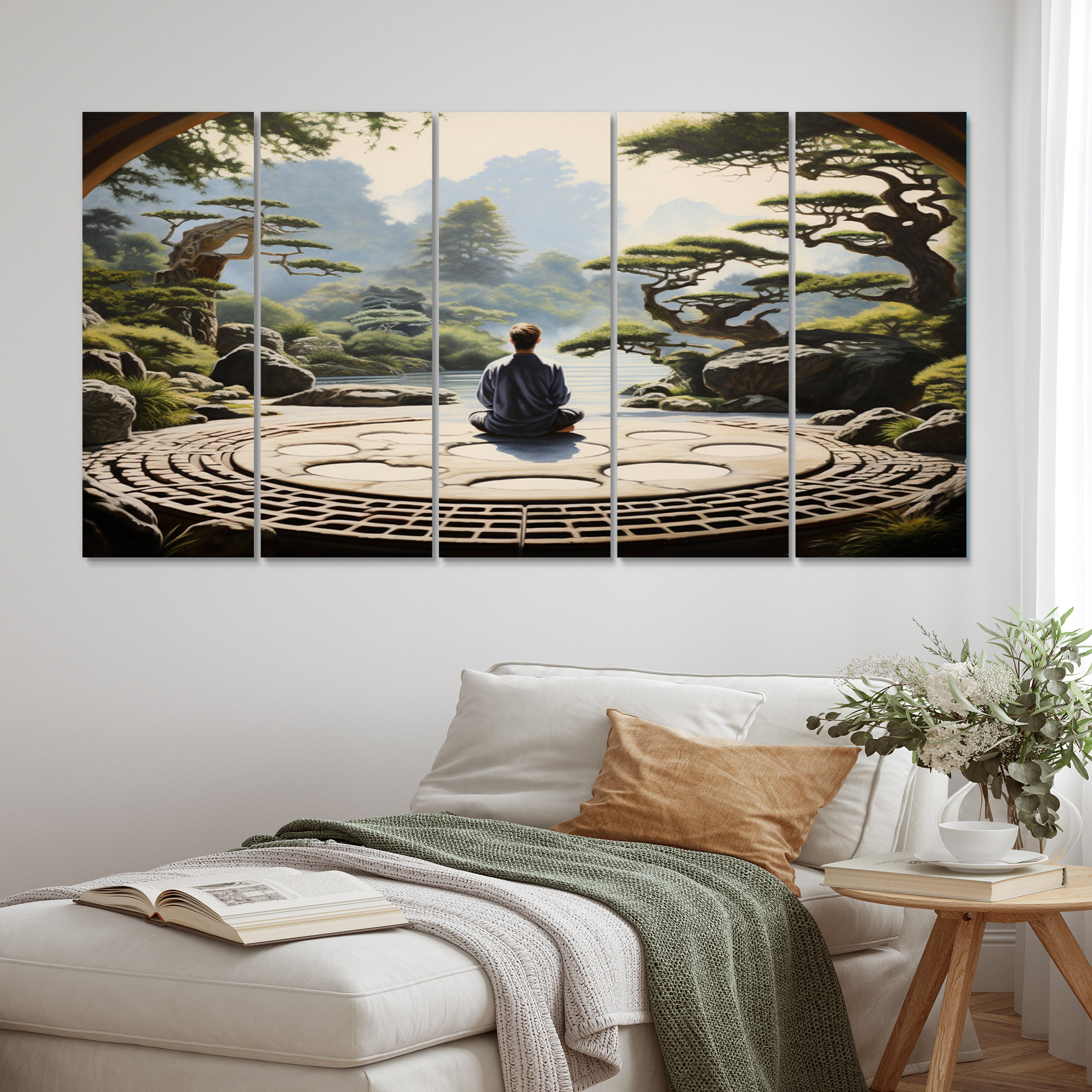 Winston Porter Green Meditation Zen Garden I - Spiritual Canvas Art ...