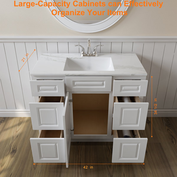 HOMEIBRO 42'' Single Bathroom Vanity Base Only | Wayfair