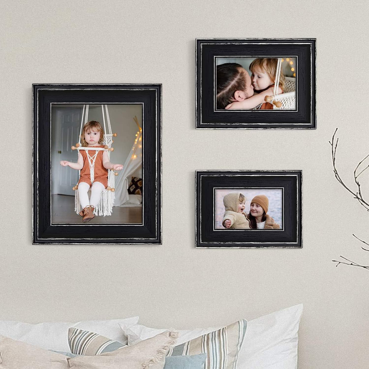 Red Barrel Studio Picture frame, solid wood with glass, wall or desktop ...