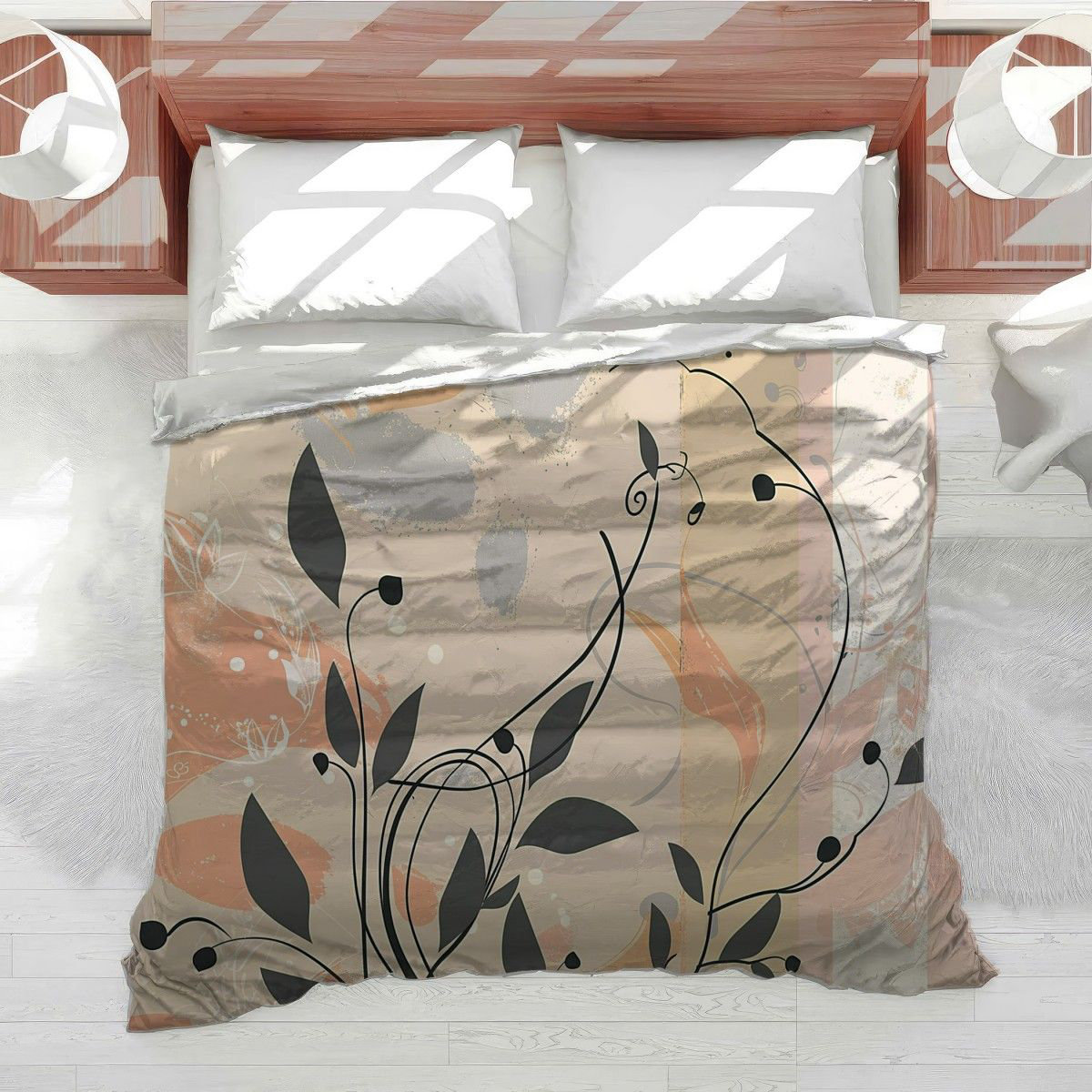 VisionDecor Floral Bedding Cool Pattern Comforter Abstract | Wayfair