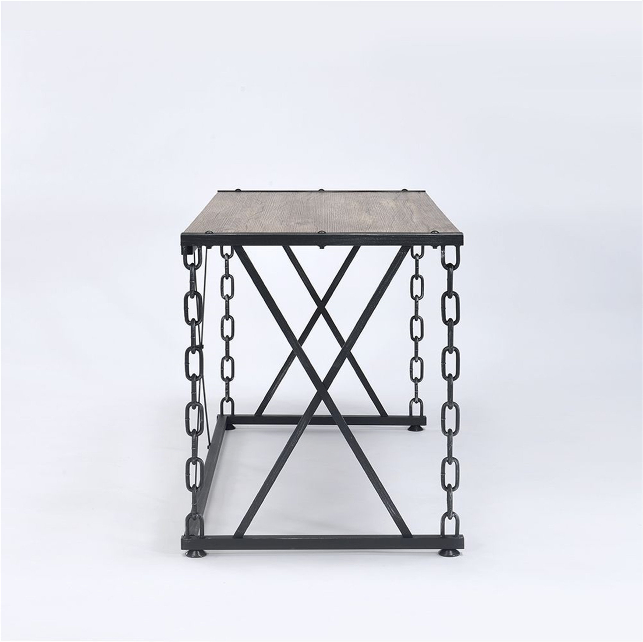 17 Stories Rustic and Industrial-Style Console Table with Sturdy ...