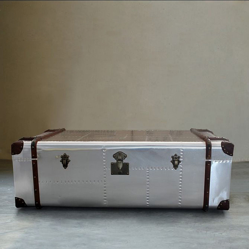 Industrial Style Sofa Multi-functional Vintage Aluminum Coffee Table ...