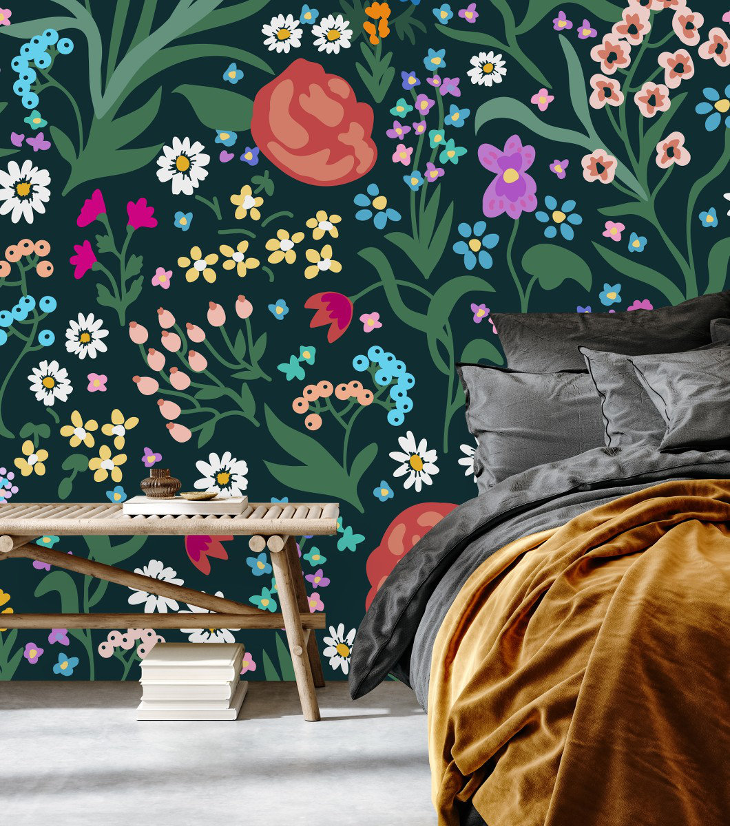 Red Barrel Studio Kelea Peel & Stick Floral Wallpaper - Wayfair Canada