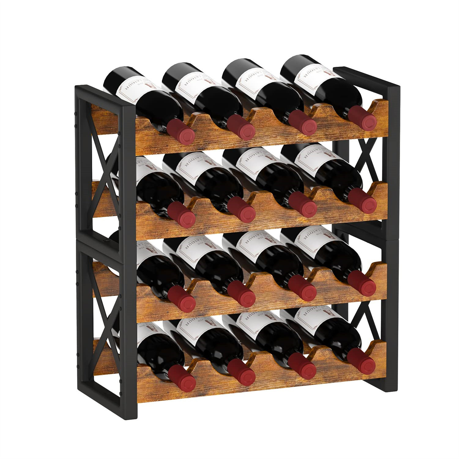 17 Stories 2-In-1 Wine Rack Countertop, Wooden Wine Rack Inserts For ...