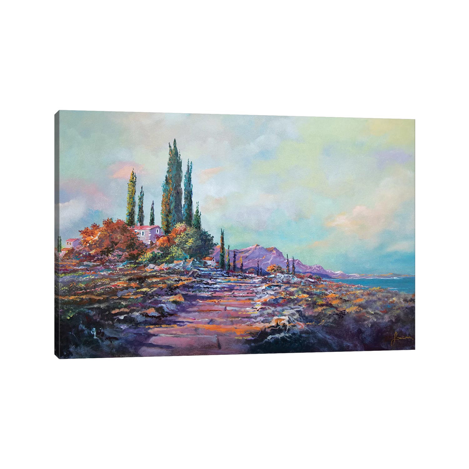 East Urban Home Morning Mist - Wrapped Canvas Print | Wayfair