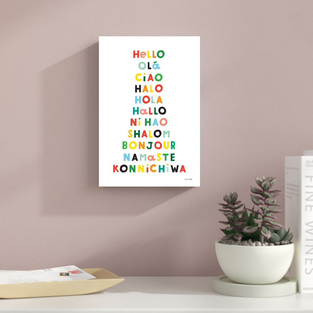 Mack & Milo™ Language Of Hellos by Ann Kelle - Wrapped Canvas Textual ...