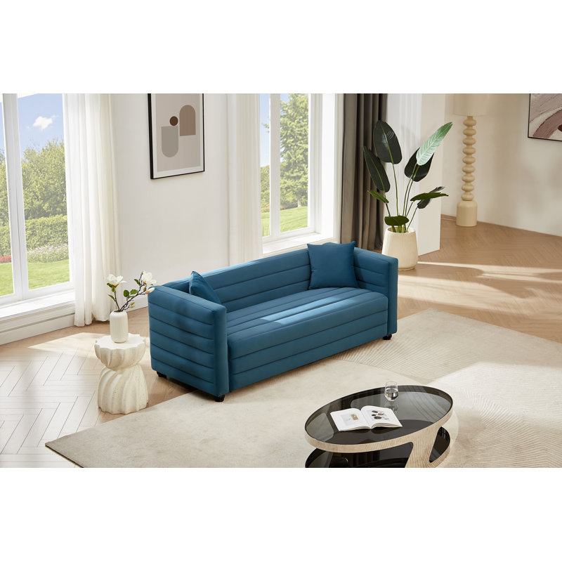 Alcott Hill® Caydon 64.6'' Velvet Square Arm Sofa | Wayfair
