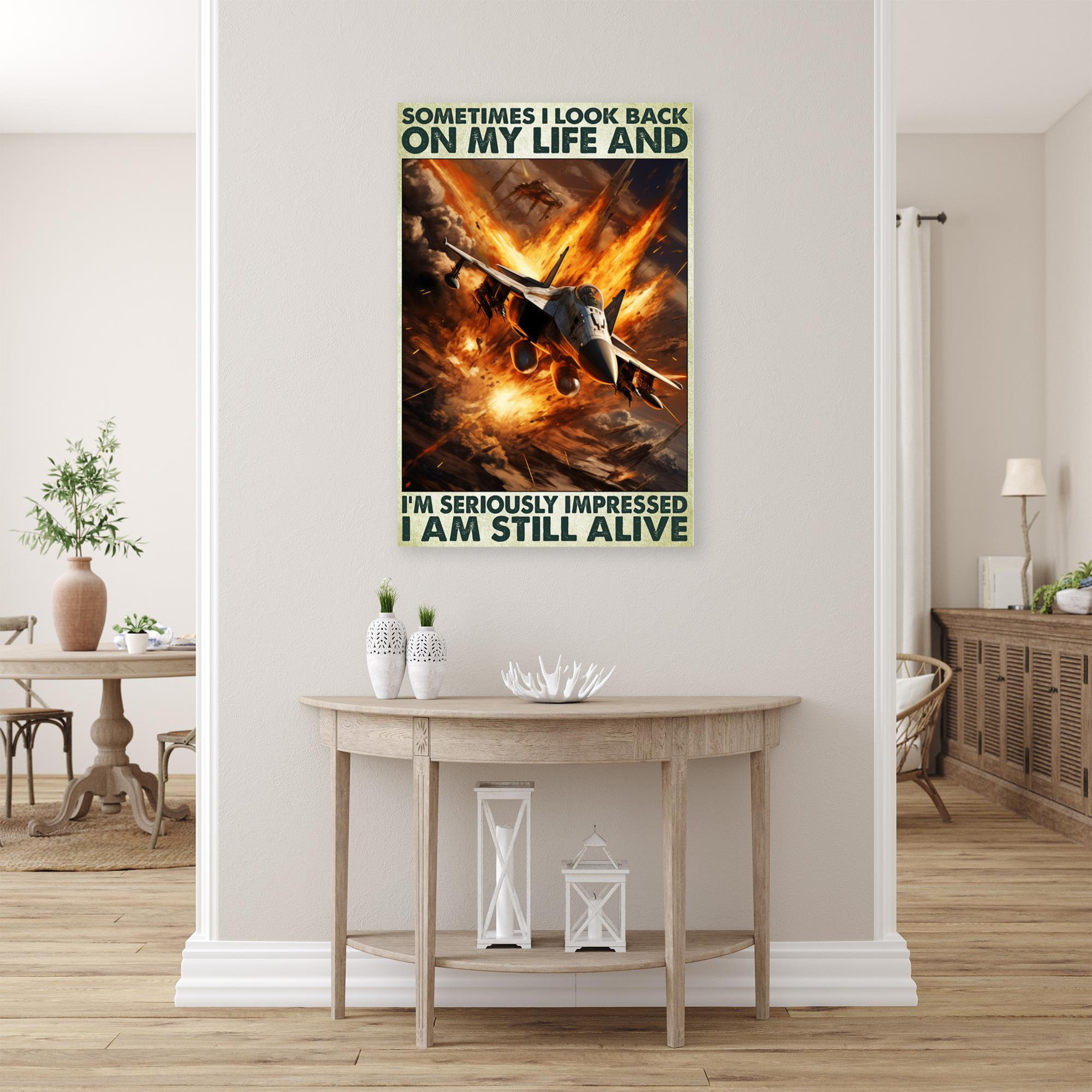 Trinx Fighter Plane I Am Still Alive - 1 Piece Rectangle Graphic Art ...