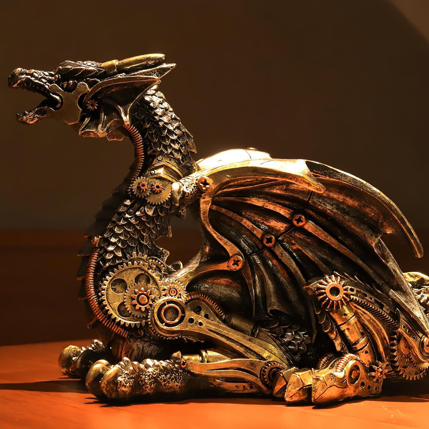 Astoria Grand Steampunk Dragon Wine Holder & Statue Rack | Wayfair