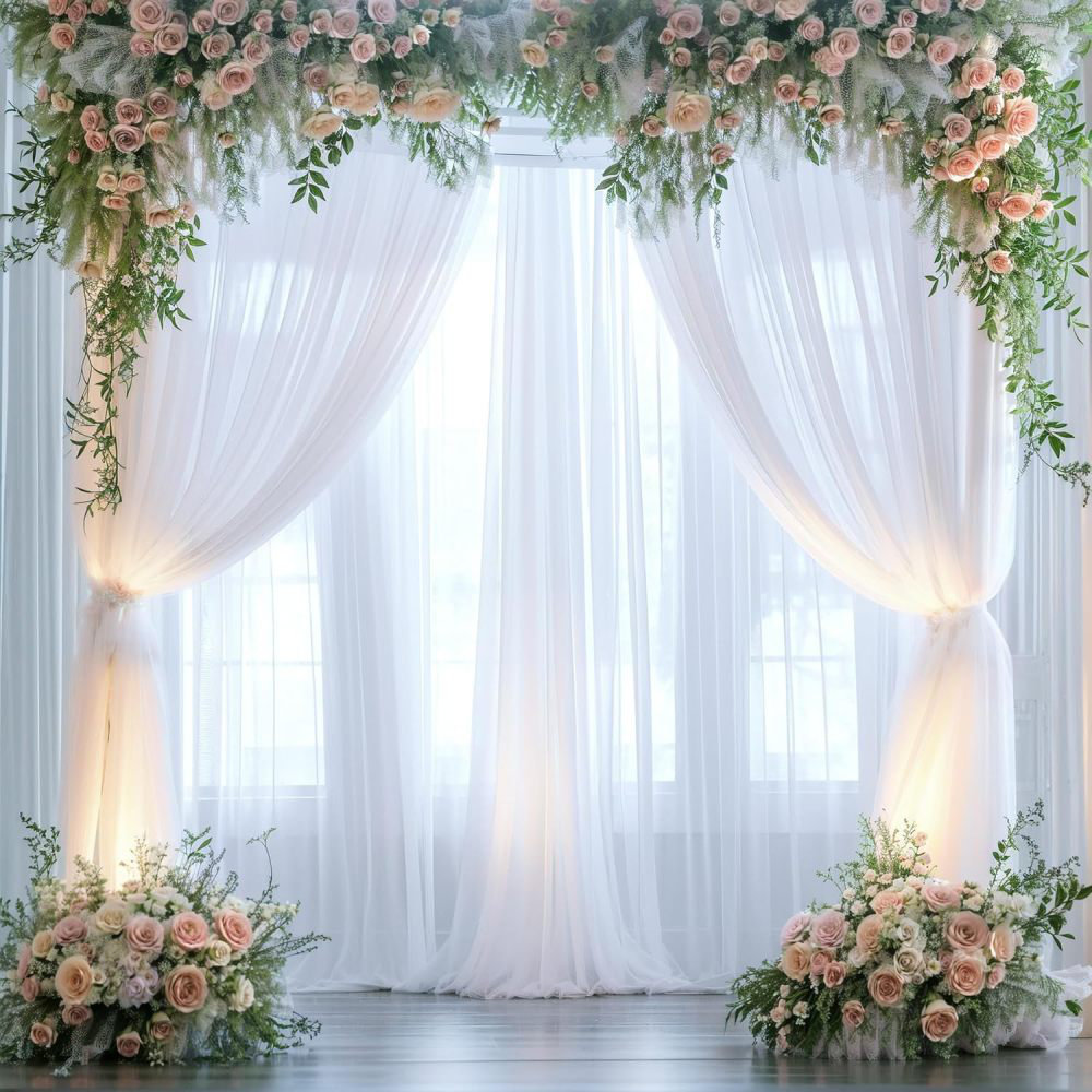 Le Prise™ 10Ft Tulle Backdrop Curtain For Parites, Sheer Backdrop ...