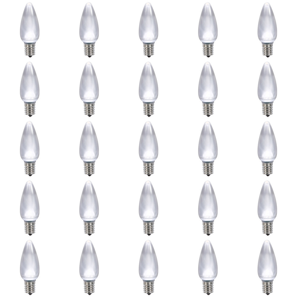 Latitude Run® C9 Satin LED Cool White Bulb with Nickel Base, 130V .45 ...
