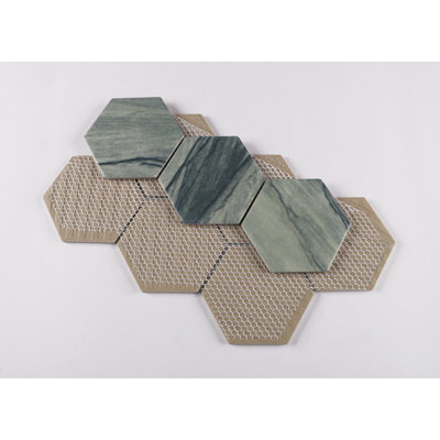 WS Tiles Perfection 4“ x 4" Porcelain Honeycomb Mosaic Wall & Floor ...