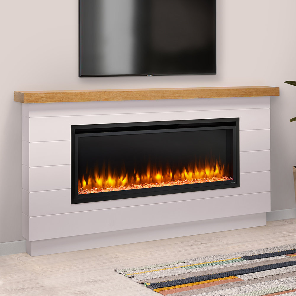 Simplifire Boyd Modern Farmhouse Electric Fireplace Mantel Package ...