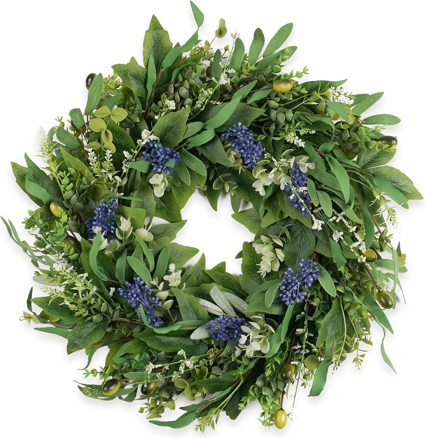Primrue Wreaths For Front Door 22", Door Spring Wreath With Eucalyptus ...