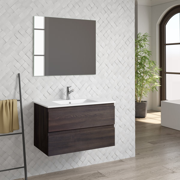Ivy Bronx Jasso Pasadena 31" W Wall-Mounted Single Bathroom Vanity Set ...