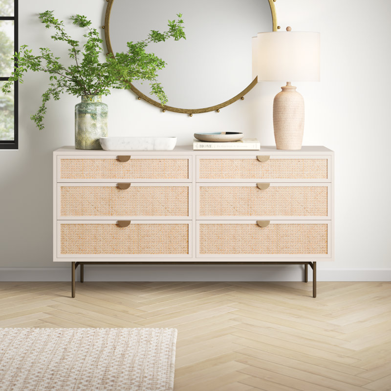 Joss & Main Ellerby 6 Drawer 64" W Double Dresser & Reviews | Wayfair