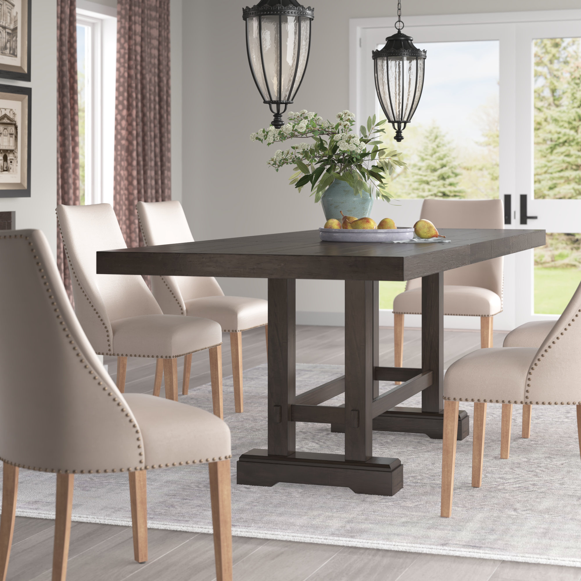 Lark Manor™ Ashonda Counter Height Extendable Sled Dining Table ...