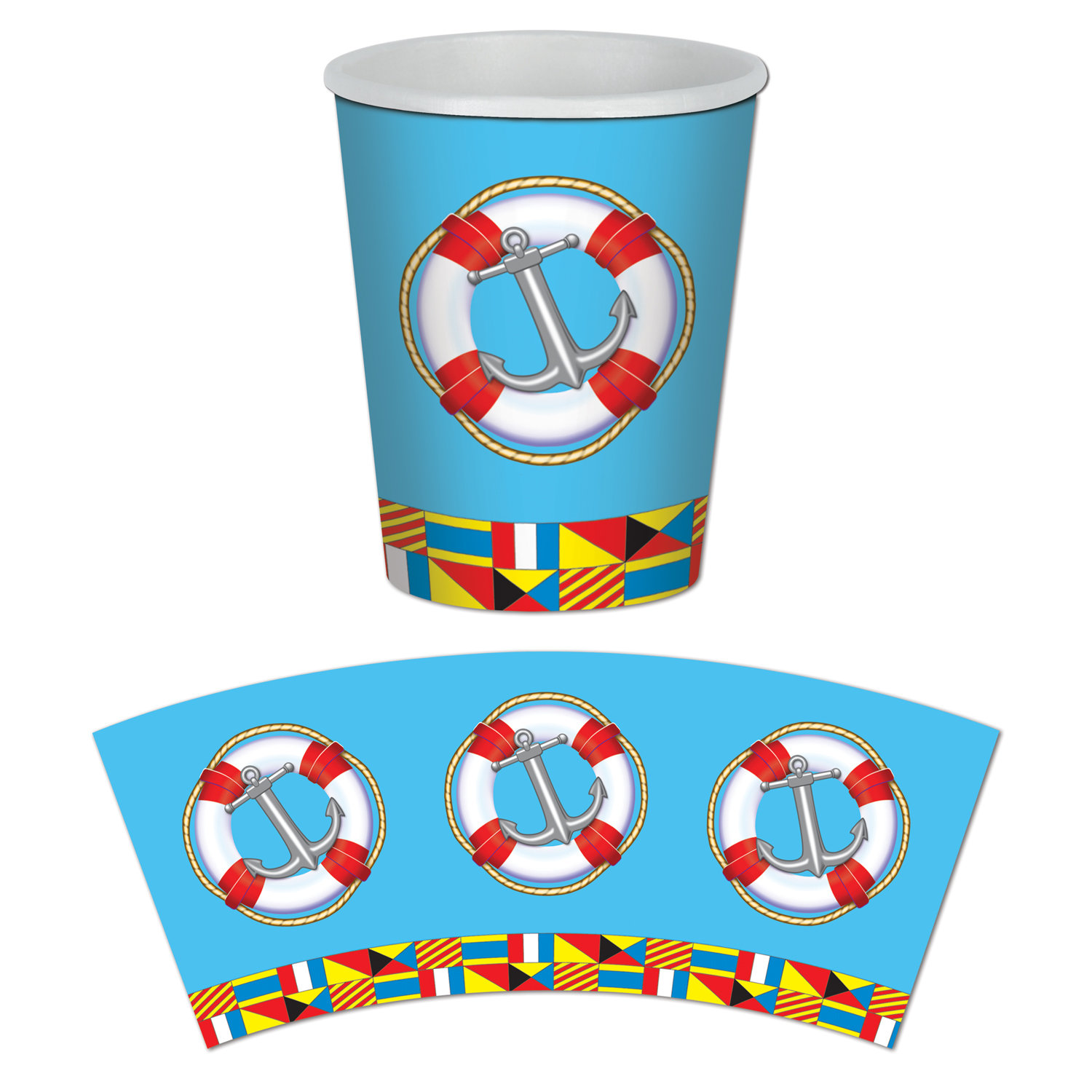 Beistle Nautical Beverage Cups - 9 Oz - Pack of 12 | Wayfair