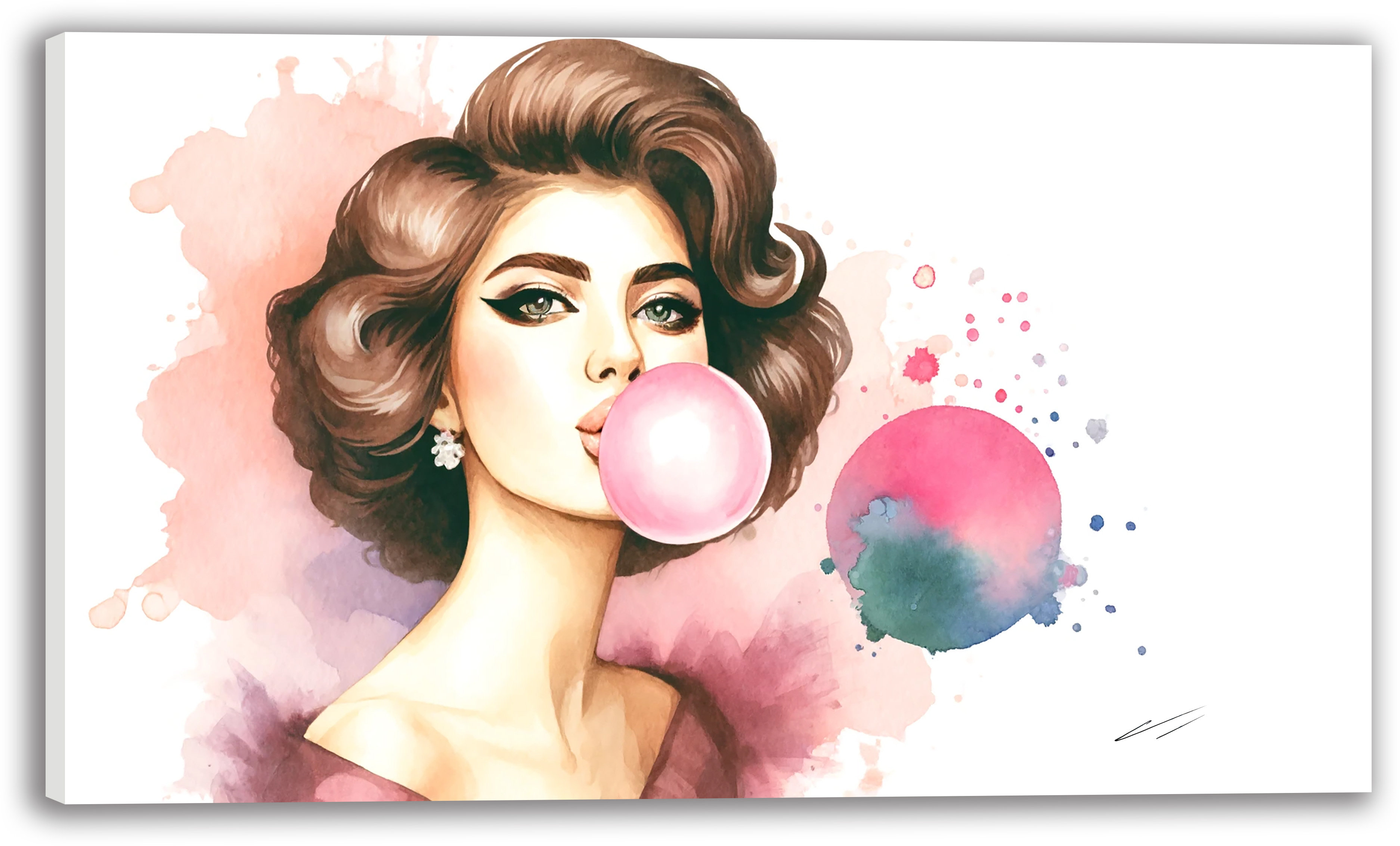 Winston Porter Chic Bubblegum Vintage Fashion by Unknown - Wrapped ...