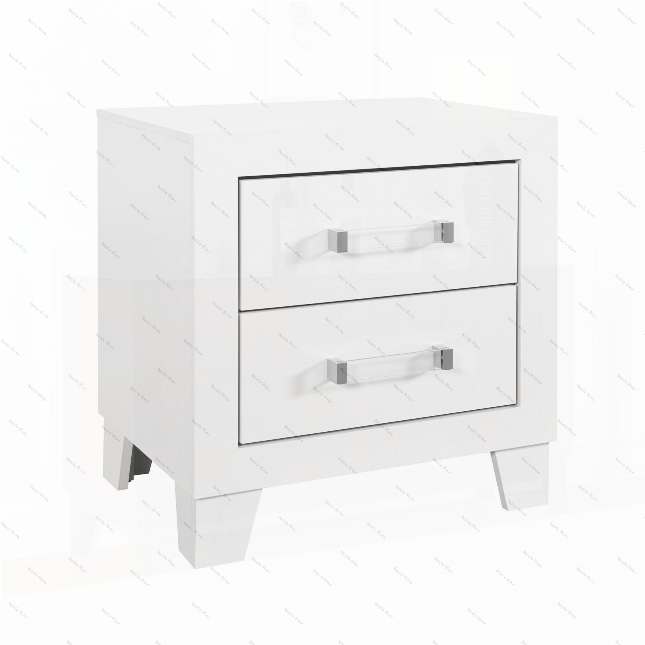 George Oliver OMODA WHITE NIGHTSTAND | Wayfair