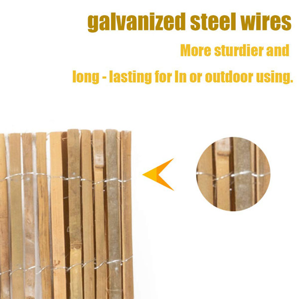 BBCPC Eco-Friendly Bamboo Slat Privacy Screen, Wind & Sight Protection ...