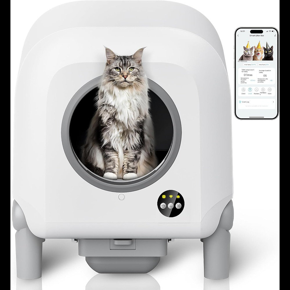 Cozy Oasis Plastic Self-Cleaning Litter Box | Wayfair