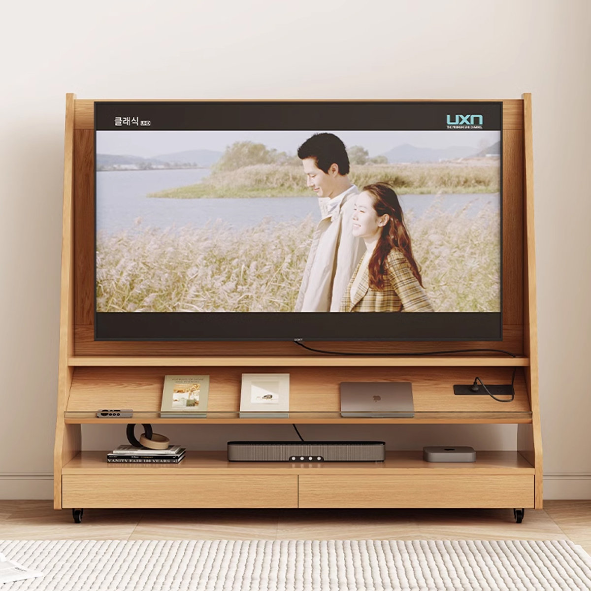 Finesse Furni Movable Tv Cabinet Living Room Household Small Flat Floor ...