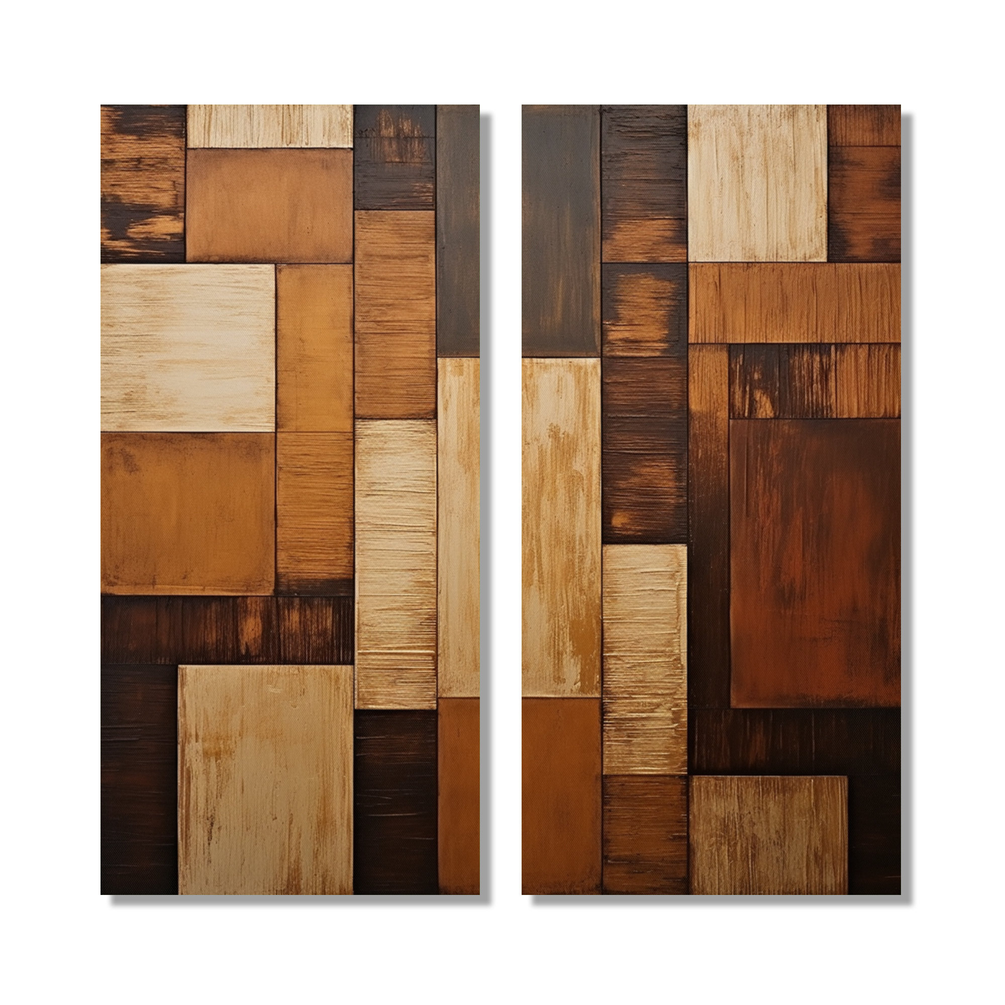 East Urban Home Bronze Brilliance Symmetry - Abstract Shapes Canvas ...