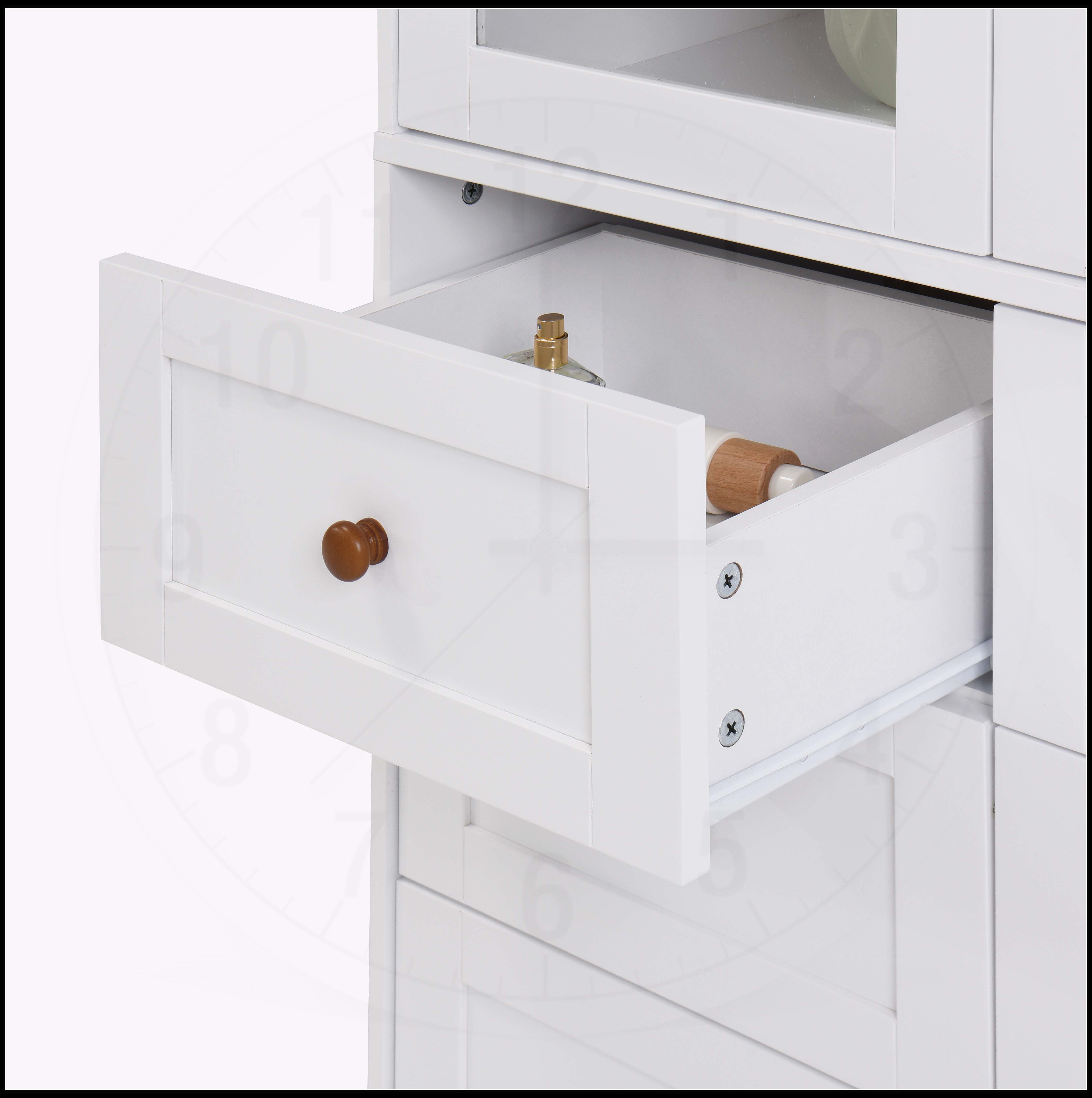 Winston Porter Versatile White MDF Freestanding Storage Cabinet for ...