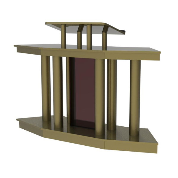 FixtureDisplays Large Church Pulpit, Deluxe Podium Lectern, Debate ...