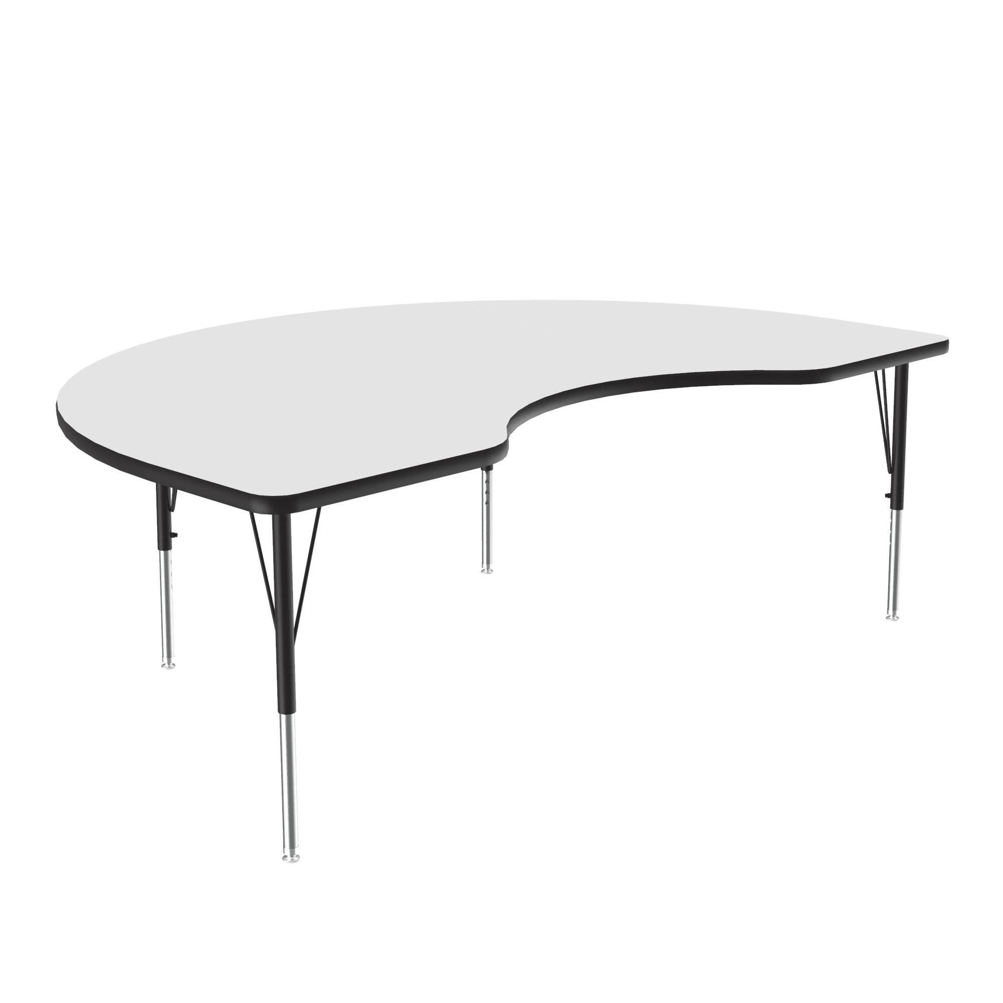 Correll, Inc. Correll 48"x72" Kidney Shaped, Classroom Dry Erase ...