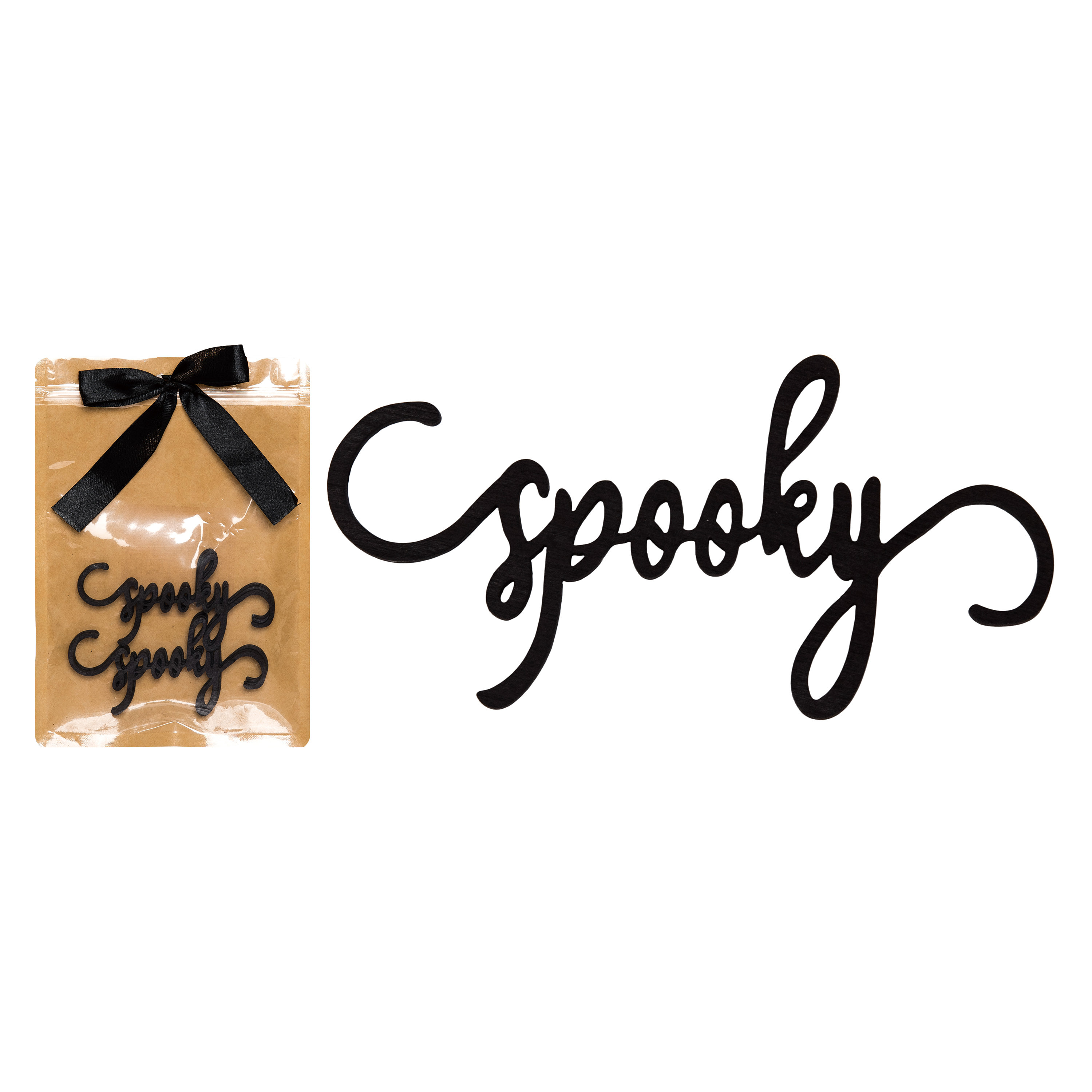 The Holiday Aisle® Plywood Spooky Word Scatter Set of 6 Decorative ...