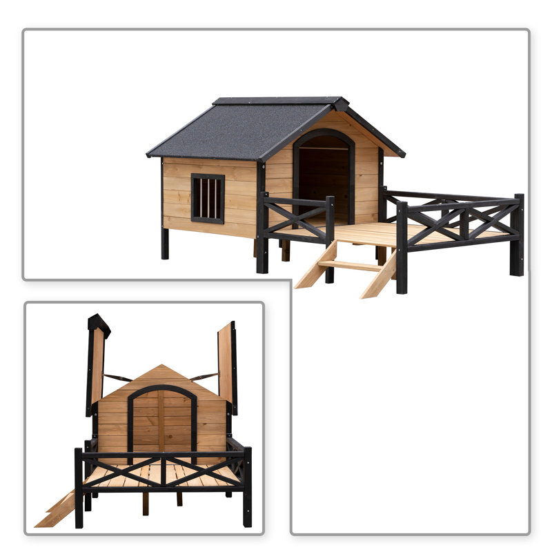 Tucker Murphy Pet™ Delaiah Farmhouse Dog House With An Openable ...