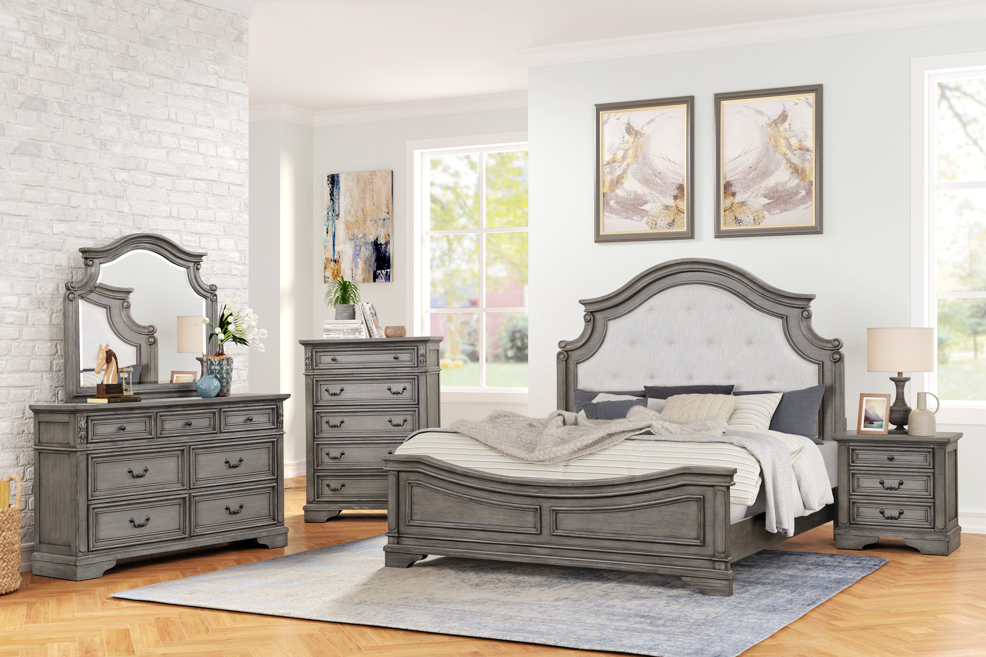 Darby Home Co Traditional Style Bedroom Set Made With Wood,Suitable For ...