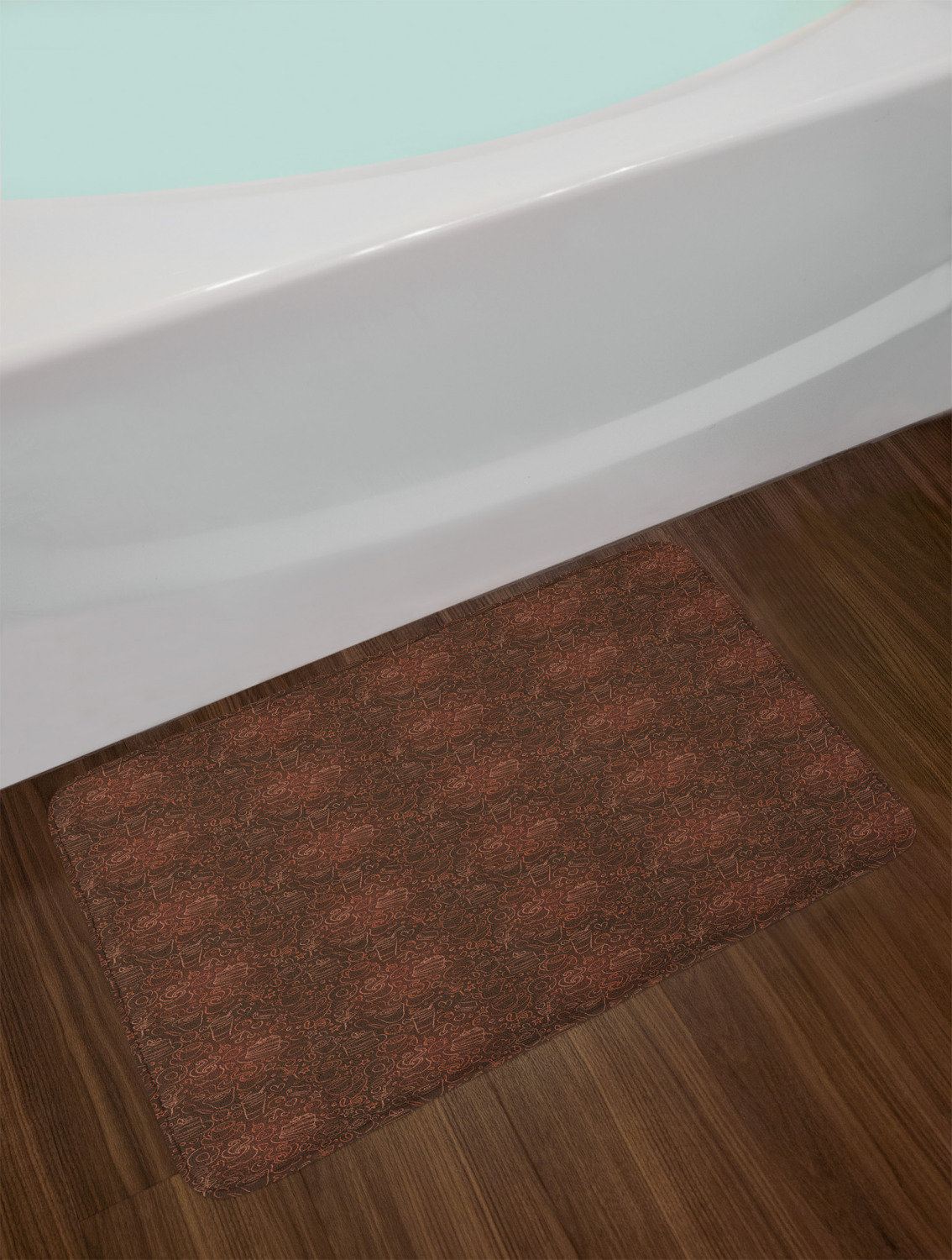 East Urban Home Coffee Time with Hand-Drawn Cake Fruit Donut Hearts ...