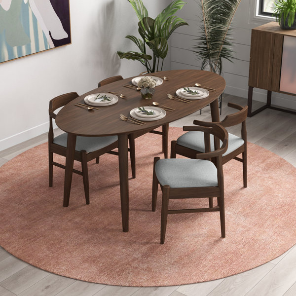 Wade Logan® Ayberk 5 - Piece Walnut Dining Set | Wayfair