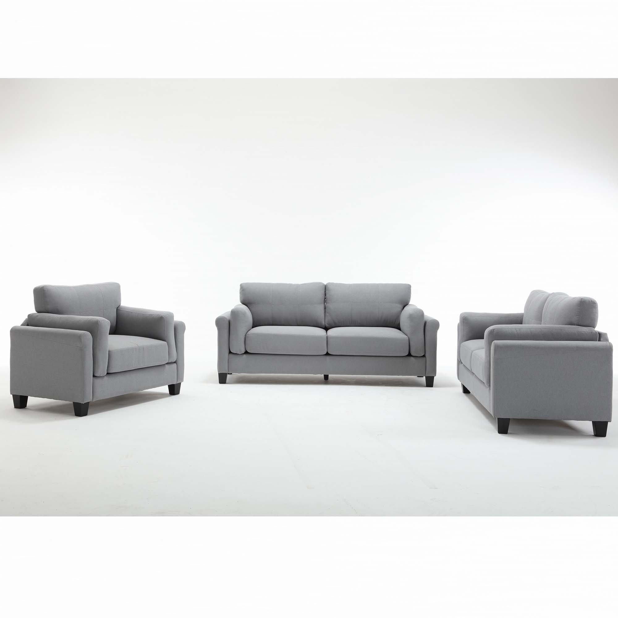 Lark Manor™ 3 Pieces Sofa Set,Chair & Loveseat & 3 Seater Couch | Wayfair