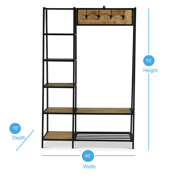 Steelside™ Caden Hall Tree with Shoe Storage | Wayfair